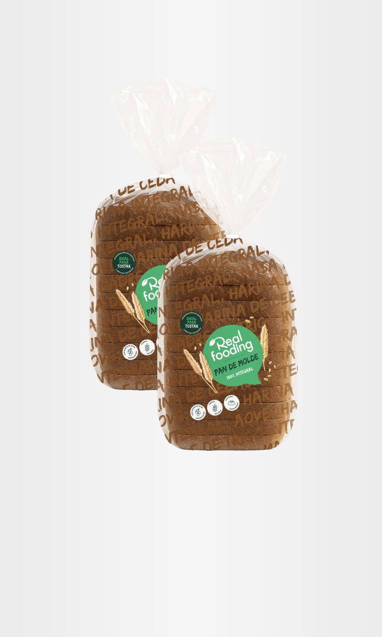 Pan de Molde 100% Integral - Pack 2 unidades – REALFOODING